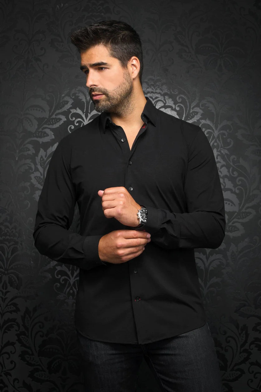 Chemise Extensible Habillée Haut de Gamme pour Homme I Au Noir ...